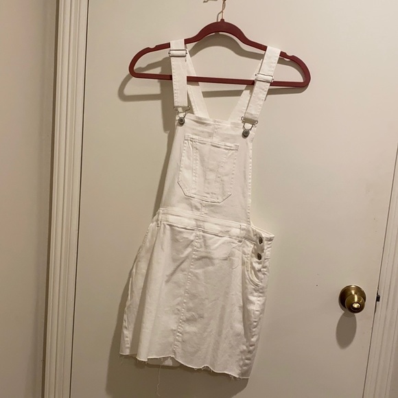 Love Tree | Dresses | Love Tree White Denim Skirt Overalls | Poshmark